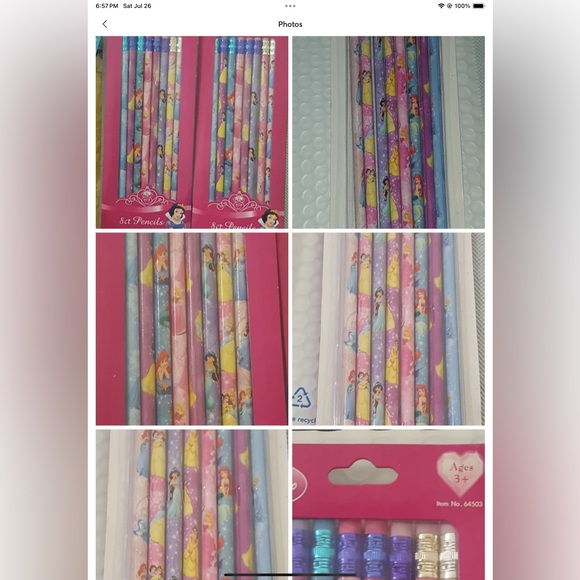 Disney | Party Supplies | 6pc2pks Of 8pc Disney Princesses Pencils Now ...